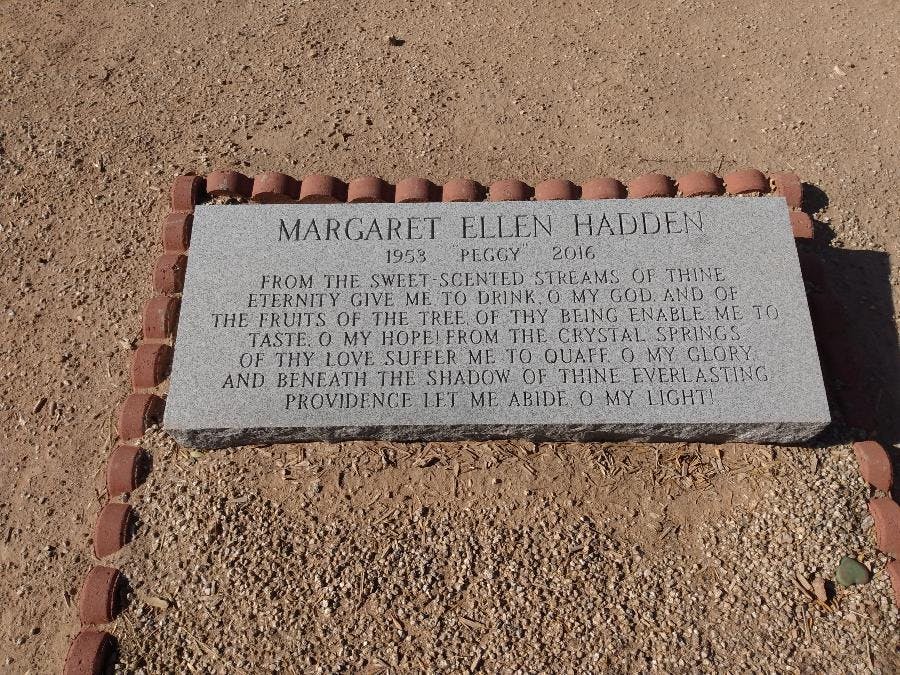 Margaret Ellen “Peggy” Hadden